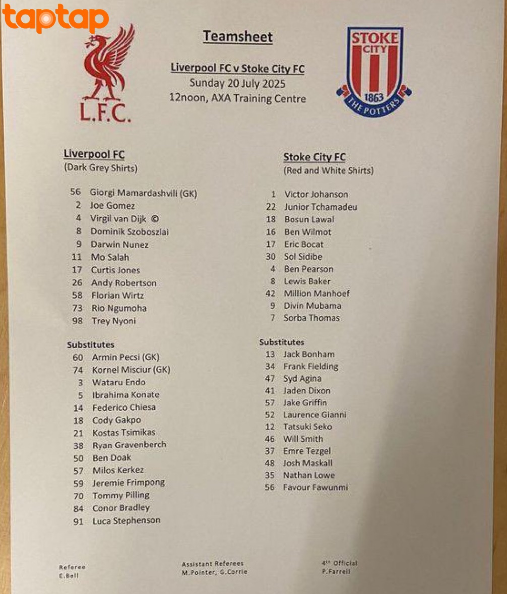 LFC 11ตัวจริงเจอสโต๊ก